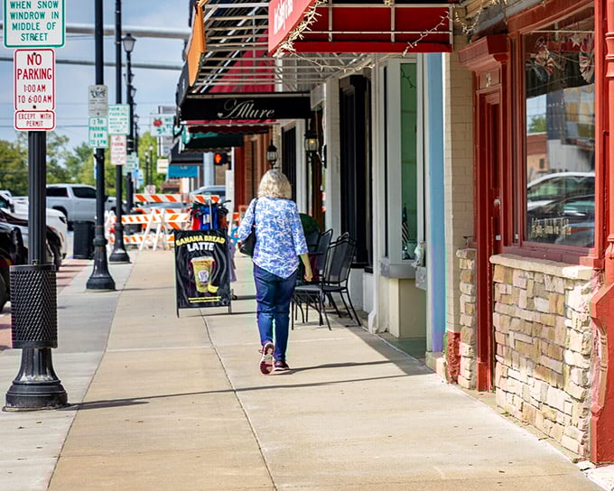 Strolling these sidewalks feels like walking through a movie set where small-town America still thrives, complete with locally-owned shops and zero rush hour.