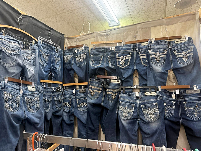 Denim heaven! These aren't just jeans&mdash;they're future vintage finds arranged with more care than a museum exhibit of American fashion history.