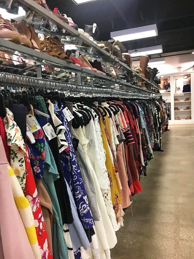 Racks upon racks of possibility&mdash;where every hanger holds someone else's fashion regret and your next great outfit story.