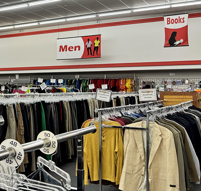 A textile landscape where fashion from every decade peacefully coexists. 