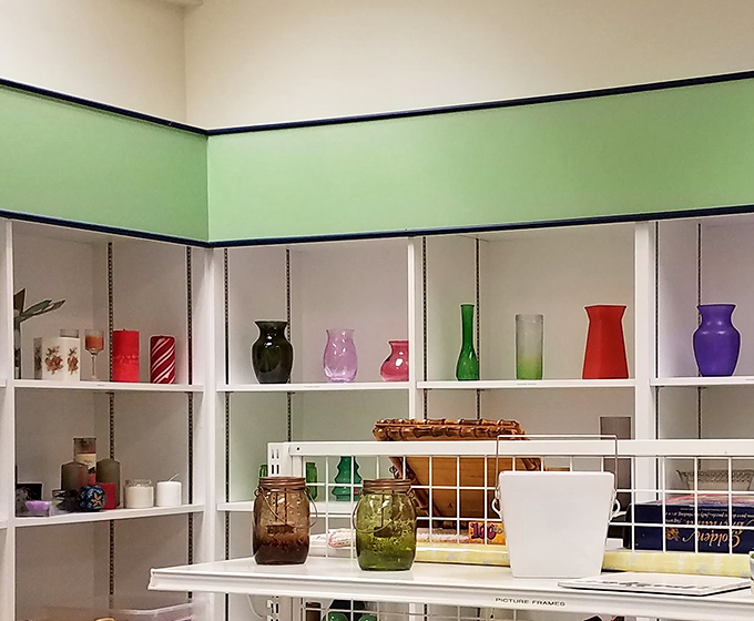 Colorful vases line up like contestants in a beauty pageant, each hoping to be chosen today.