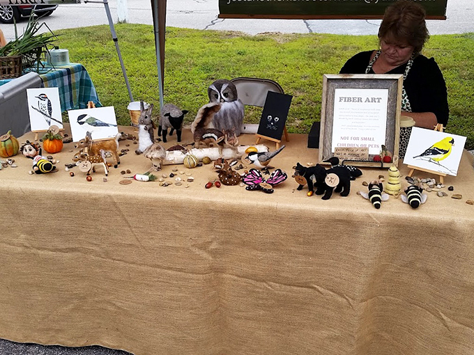Handcrafted fiber art creatures with personality to spare. These aren't just stuffed animals; they're whimsical ambassadors of New Hampshire creativity.