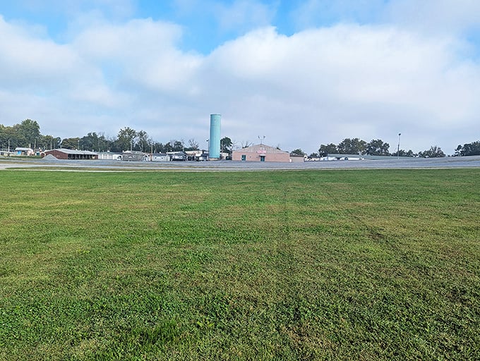 The calm before the commercial storm &ndash; this field transforms into a sea of vehicles when Pennsylvania's bargain hunters assemble.