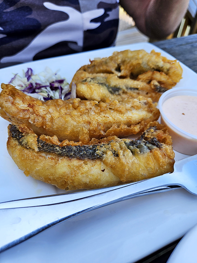 Golden-fried perfection that makes you question why anyone bothers with fancy food. These crispy morsels are what the sea gods eat on their cheat days.