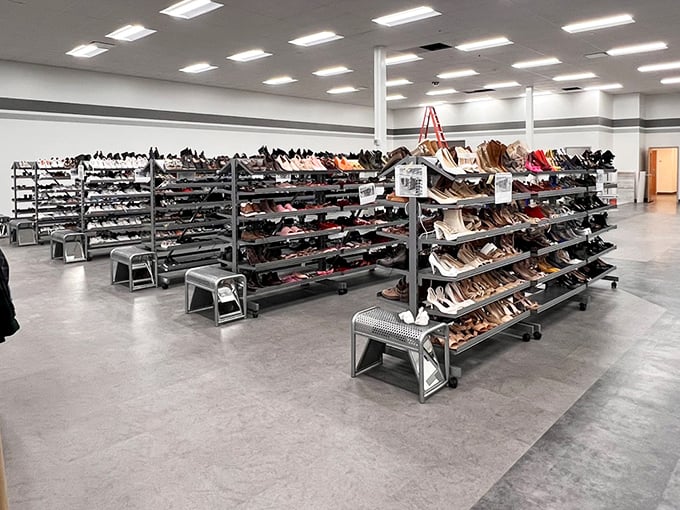 The shoe section rivals Imelda Marcos's closet, with everything from barely-worn sneakers to dress shoes that could land you that job interview.