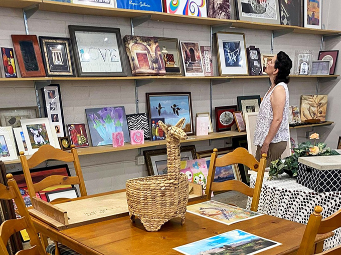 Wall-to-wall memories and masterpieces. Browse this gallery of framed treasures where someone's discarded "LOVE" sign might become your living room's new conversation piece. 