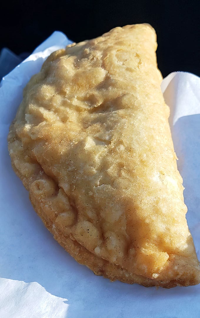 Golden, flaky, and perfectly fried&mdash;this apple pie pocket holds the secret to happiness that grandmothers have known for generations.