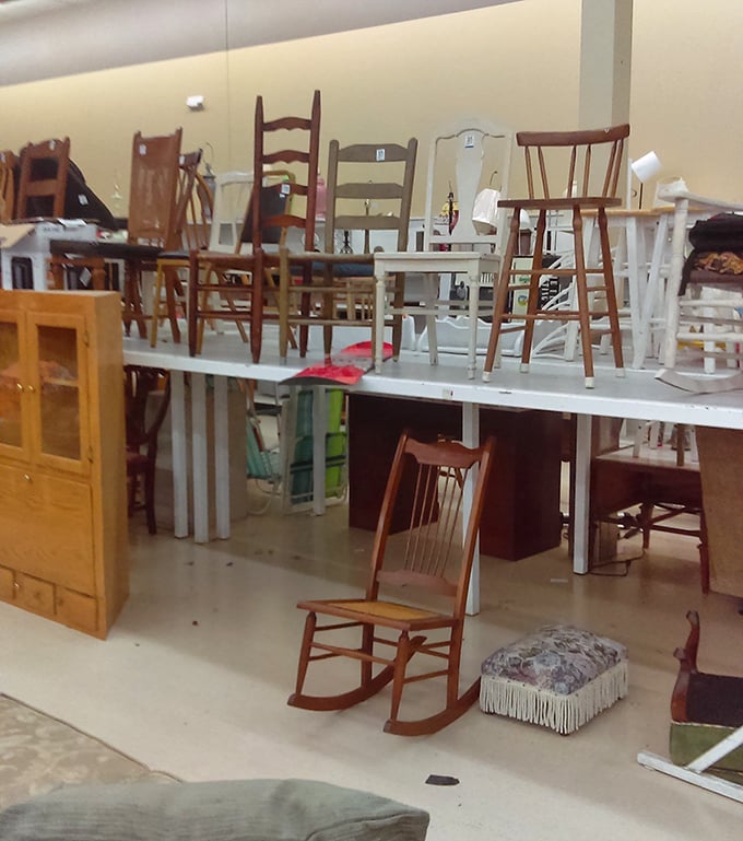 Chair heaven! From mid-century modern to grandma's rocking chair, furniture finds that whisper stories of homes past.