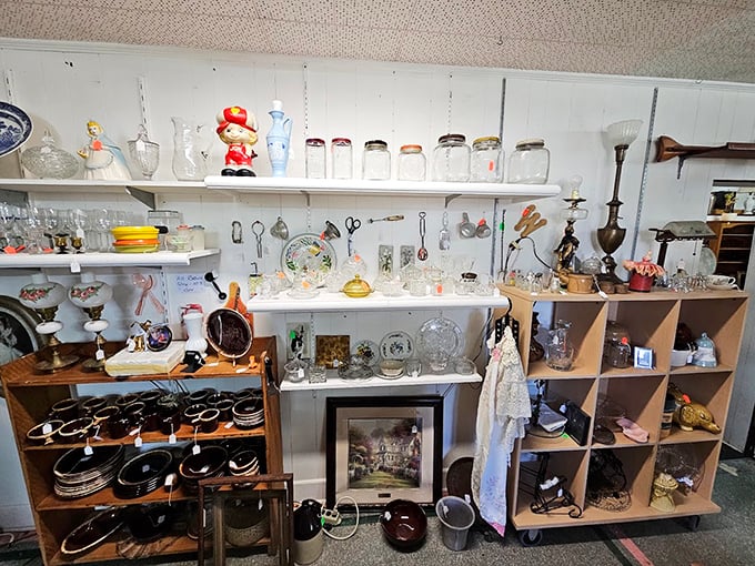 Kitchen nostalgia central! Cast iron, vintage glassware, and gadgets that would make your grandmother say, "Now that's how we used to cook!"