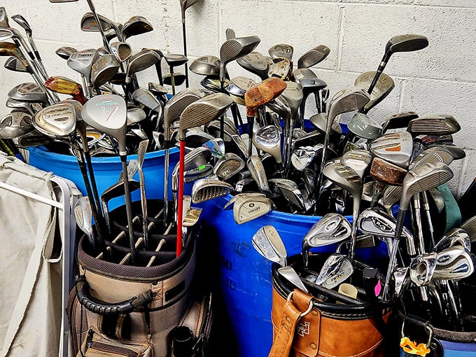 Golf club forest or thrifter's dream? Either way, your next hole-in-one might be hiding in this magnificent collection.