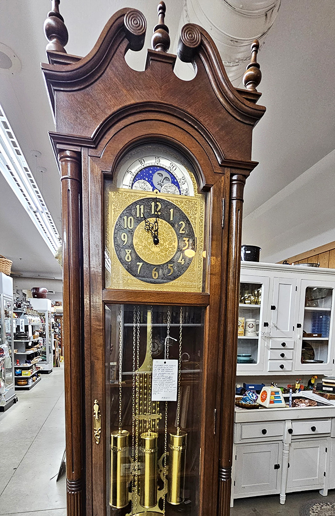 This grandfather clock doesn't just tell time&mdash;it tells stories. Imagine the homes it's graced, the weddings it's witnessed, the generations it's ticked through.
