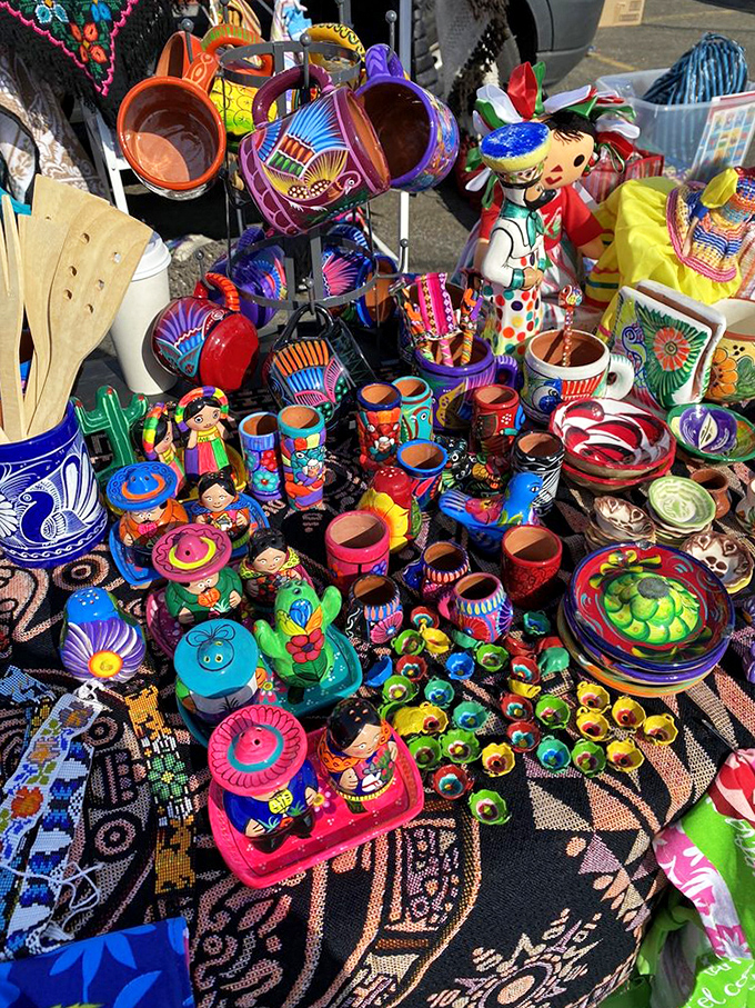 Vibrant Mexican folk art transforms ordinary mugs and figurines into kaleidoscopic keepsakes. Marie Kondo would approve&mdash;these definitely spark joy!