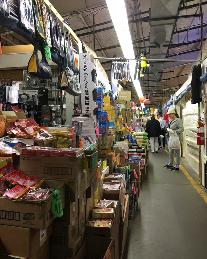 Narrow pathways lead to unexpected discoveries. This indoor section feels like exploring your eccentric uncle's basement&mdash;if he collected absolutely everything.