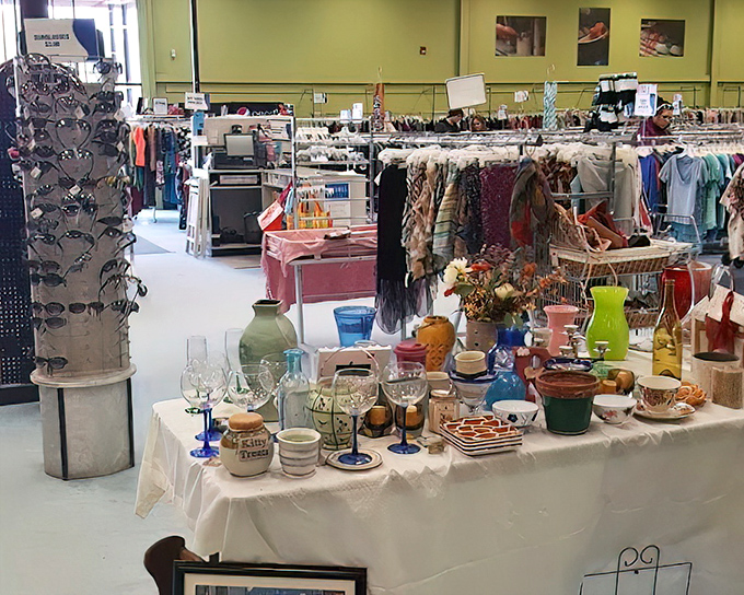 A shopper's paradise of housewares and clothing where yesterday's impulse buys become tomorrow's vintage finds.