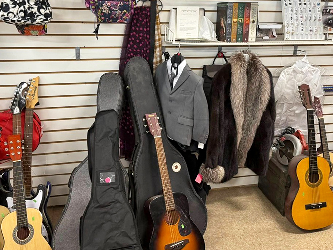 From beginner ukuleles to well-loved acoustics, the instrument section offers musical possibilities without the sticker shock of new gear.