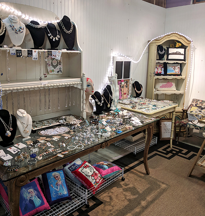 Jewelry displays that would make Elizabeth Taylor pause mid-sentence. From costume glitz to genuine sparkle, all waiting for their perfect match.