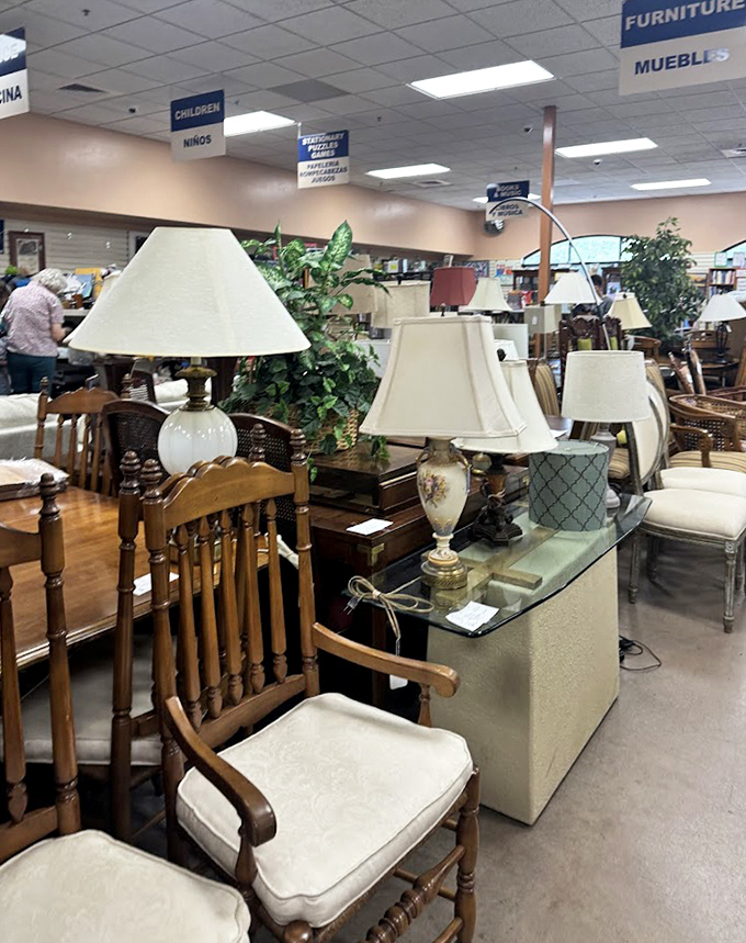 The lamp section illuminates possibilities for home makeovers. That perfect reading nook is just one vintage table lamp away.
