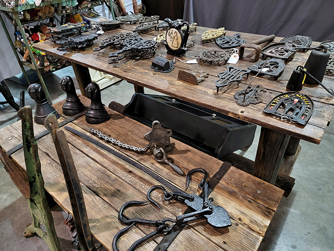 Blacksmith-crafted treasures from Oklahoma's past&mdash;each hook, hinge, and horseshoe telling tales of frontier craftsmanship and practical beauty.