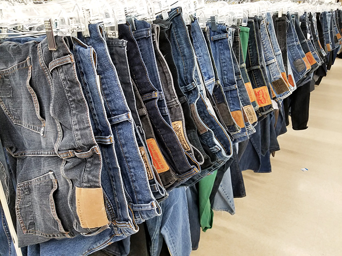 Denim democracy in action&mdash;every style, wash, and era hanging together in peaceful coexistence. Your next favorite jeans are definitely in this lineup.