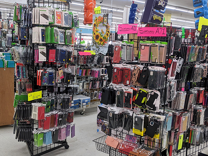 Phone case paradise that makes Apple Store prices look like highway robbery. More patterns than a fabric store and twice the personality.