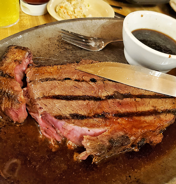 This prime rib isn't just dinner&mdash;it's a religious experience. The perfect crust giving way to that glorious medium-rare interior.