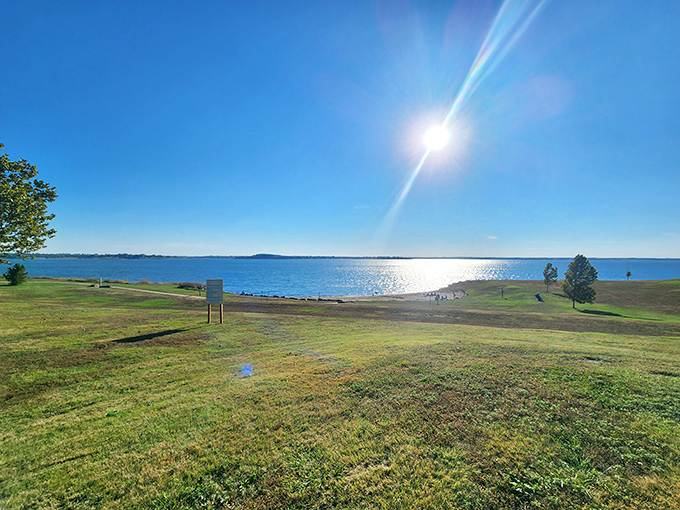 Morning light transforms Milford Lake into a mirror of possibility. The vast expanse of water reminds us why this is called the "Fishing Capital of Kansas."