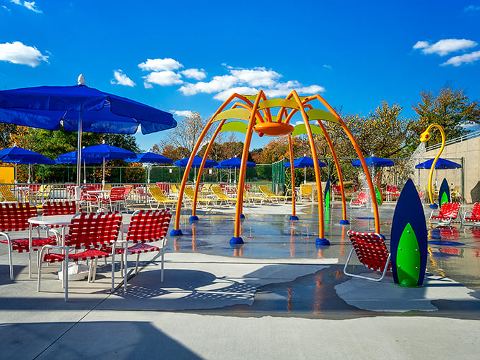 Summer's natural antidote to Kentucky heat – a splash pad where dignity takes a backseat to the pure joy of getting soaked.