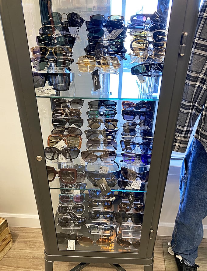 Sunglasses galore! From practical shades to statement pieces that scream "I'm incognito but fabulous," the selection rivals any department store display.