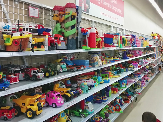 Childhood dreams by the shelf-full. One person's outgrown toy becomes another child's new adventure &ndash; plastic joy at pennies on the dollar.