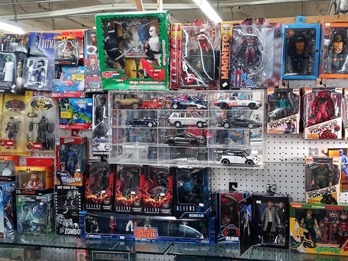 Action figure nirvana! From vintage superheroes to modern collectibles, this booth is where childhood dreams and adult collections merge beautifully.