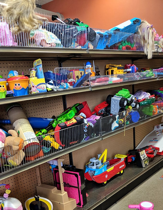 Colorful chaos that would make any toy store jealous. One child's outgrown treasure becomes another's brand-new adventure, all at pocket-change prices.