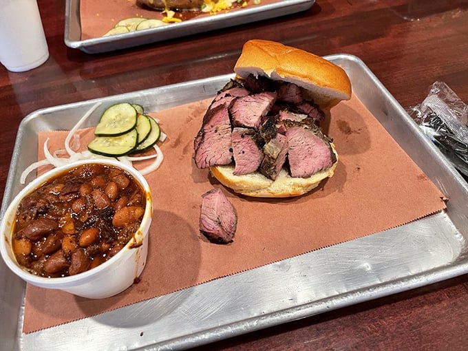 Tri-tip perfection doesn't happen by accident. This sandwich showcases California's signature BBQ cut in all its medium-rare, smoky glory. 