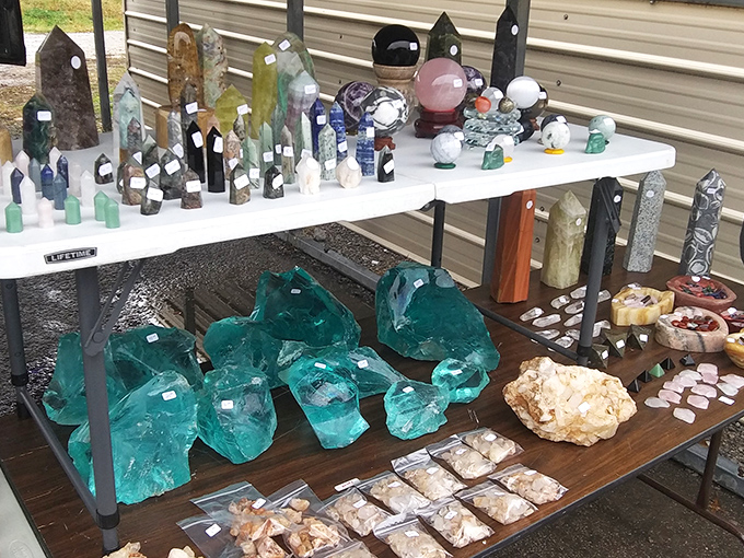 Crystal kingdom! These dazzling geological wonders would make even the most skeptical shopper believe in the healing power of pretty rocks.