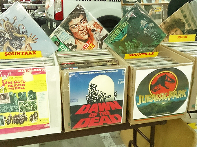 Vinyl junkies, prepare your carrying muscles! From Bruce Lee to Jurassic Park soundtracks, these crates hold the soundtrack to memories you didn't even know you missed.