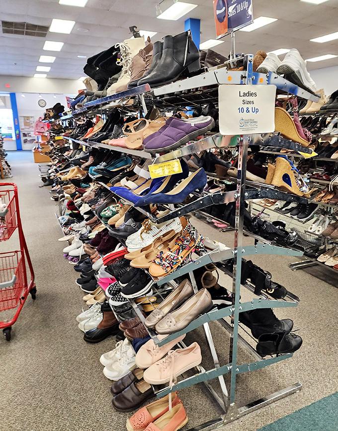 This shoe section proves that Cinderella wasn't the only one with options&mdash;just significantly better prices here.