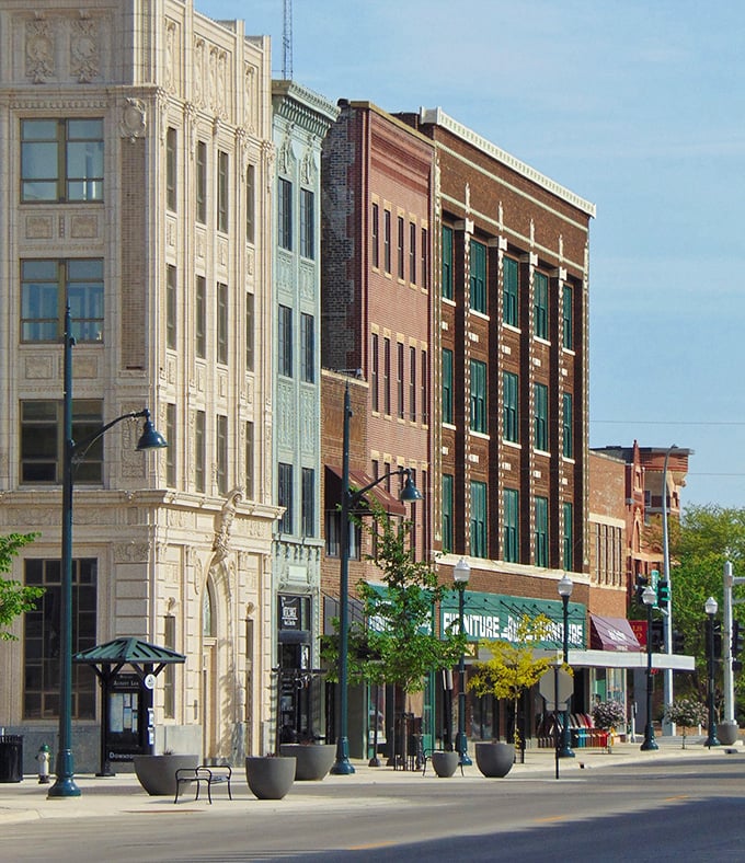 Albert Lea's historic buildings stand proud along Main Street, where small-town prices make retirement dreams possible.