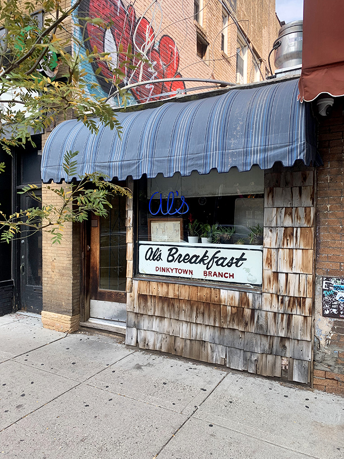 Wooden shingles, blue awnings, and barely enough room to turn around&mdash;yet worth every inch of the wait.