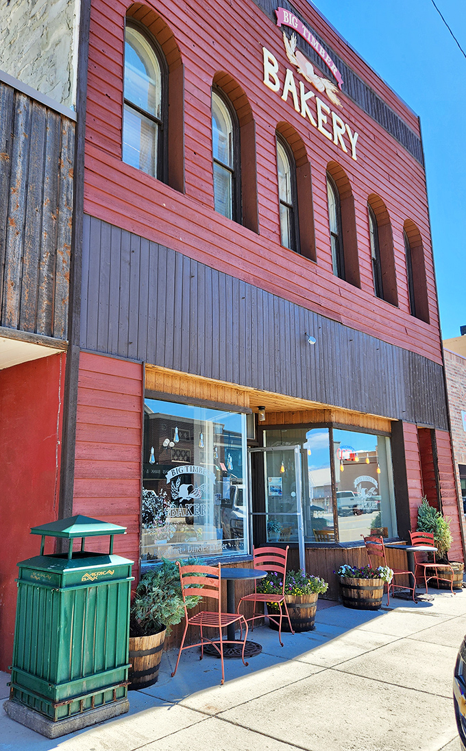 Big Timber Bakery's vintage brick facade tells you you're in for something timeless &ndash; like their legendary cinnamon rolls.