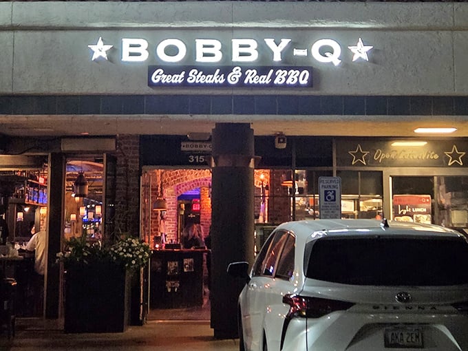 Bobby-Q's evening glow invites you into a world where steakhouse meets smokehouse in delicious harmony.