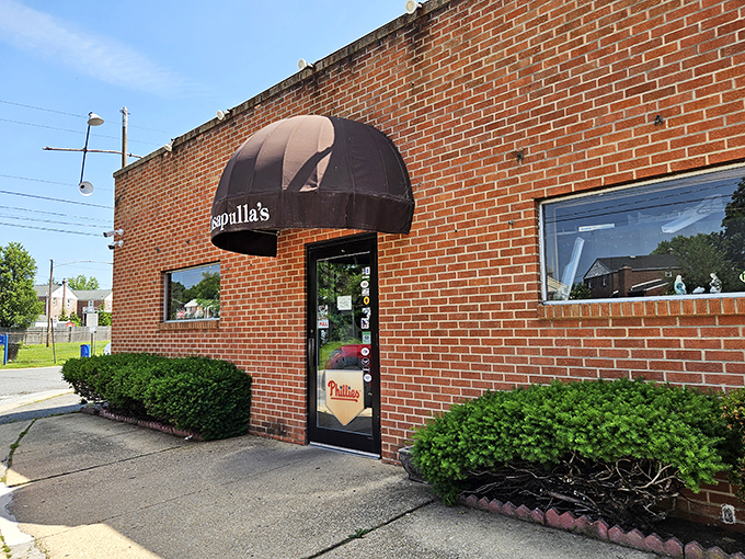Casapulla's modest exterior hides sandwich greatness like a superhero's secret identity. That brown awning has sheltered generations of hungry Delawareans.
