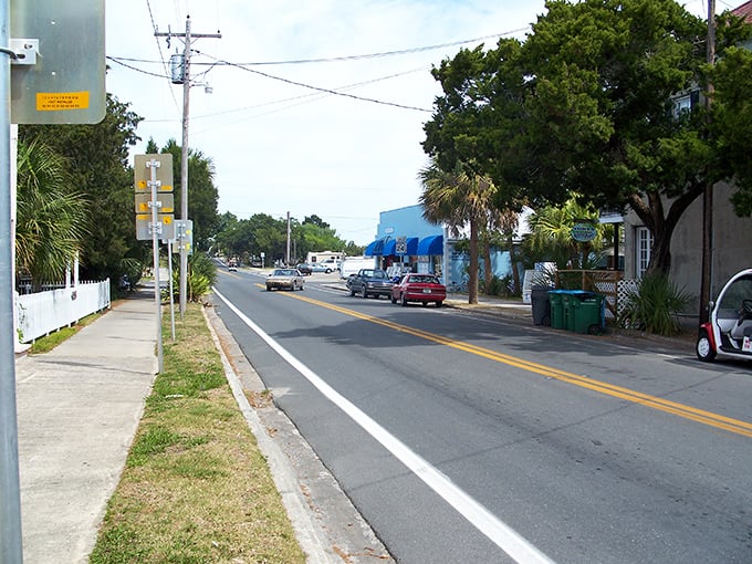 Cedar Key's main street whispers of old Florida charm, where time slows down and friendly locals wave from porch swings.