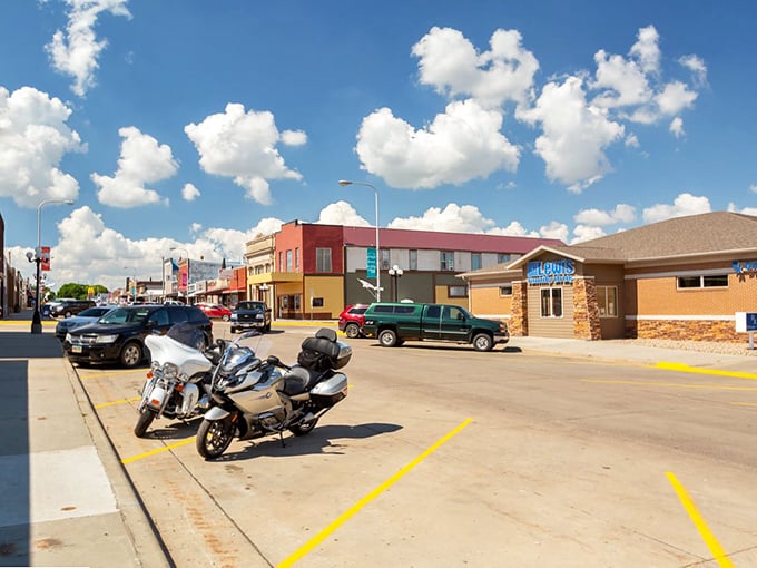 Mobridge's main thoroughfare captures that quintessential Midwest charm where traffic lights seem almost unnecessary and everyone knows everyone. 