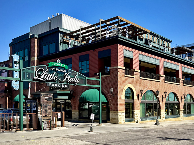 Mama's Pizza's vintage sign and pink brick building have been a North End landmark for generations of pizza lovers.