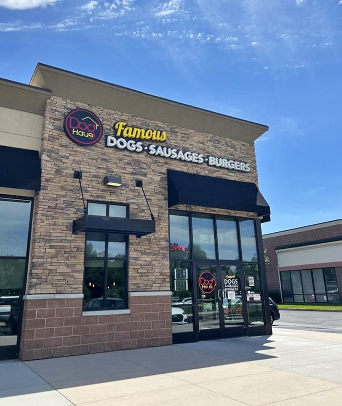 Dog Haus proves that sometimes the most unassuming stone buildings hide the most ambitious culinary creativity.