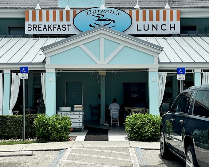 Doreen's Cup of Joe: Island vibes and minty hues create the perfect backdrop for that morning cup that makes everything better.