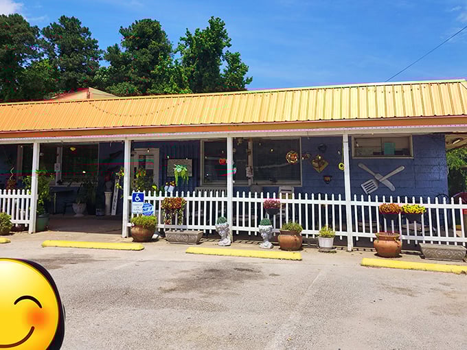 Bright awnings and colorful charm signal that serious comfort food lives in Great Falls.