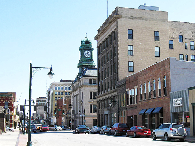 Fort Dodge's historic downtown buildings have witnessed generations of affordable living in this budget-friendly Iowa gem.