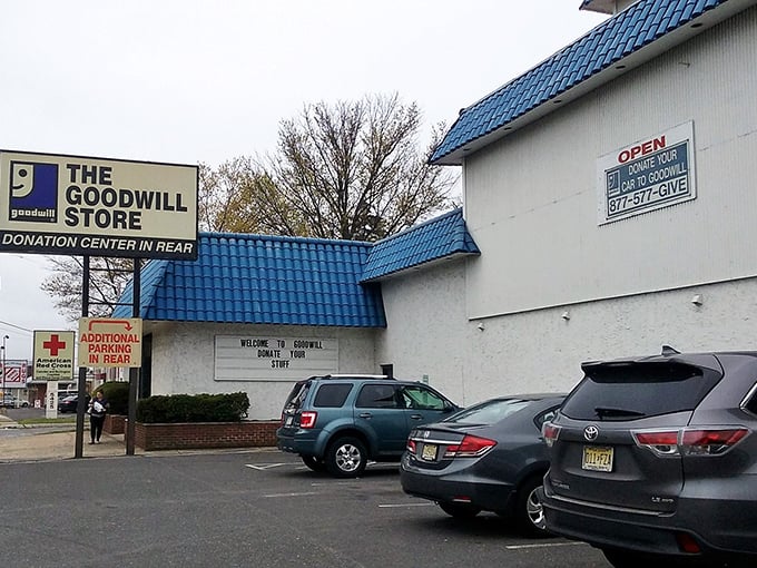 With its distinctive blue-tiled roof and pagoda-inspired design, this Goodwill looks like it could house ancient treasures&mdash;and modern ones too!