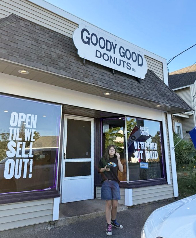 Simple white building, extraordinary donut magic &ndash; sometimes the best treasures come in humble packages.