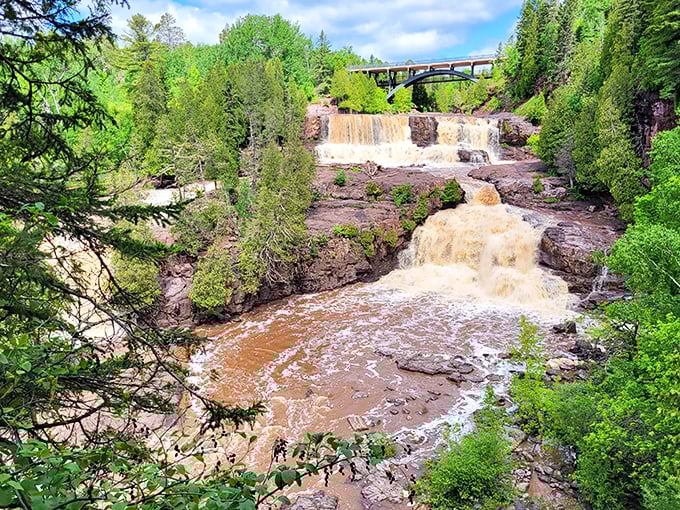 Gooseberry Falls' elegant cascade looks like Mother Nature's attempt at creating the perfect staircase for water sprites.